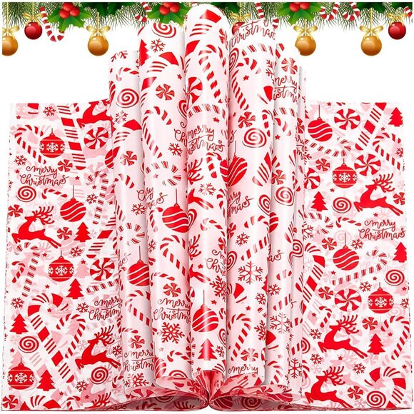 Other | 10 Pcs Christmas Wax Paper Sheets For Food Sandwich Wrap Paper ...